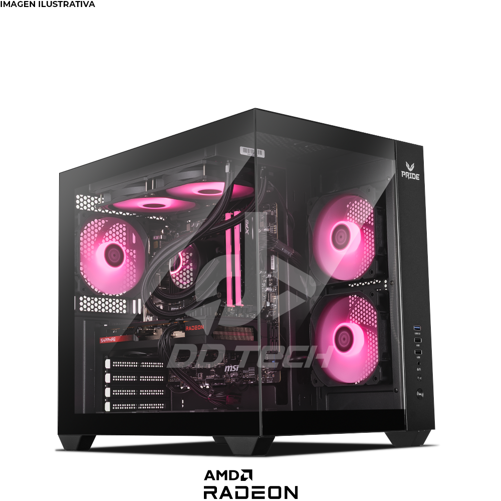 Computadora PRIDE GAMING VIPER V3 / RX 7600 / AMD RYZEN 7 5700X / 32GB ...