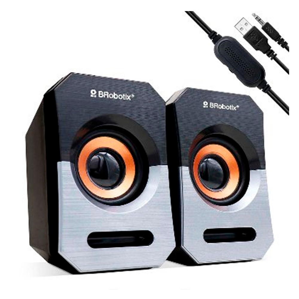 Bocinas Portátiles BRobotix 963913 / Alámbrico / 2.0 Canales / 5W RMS ...
