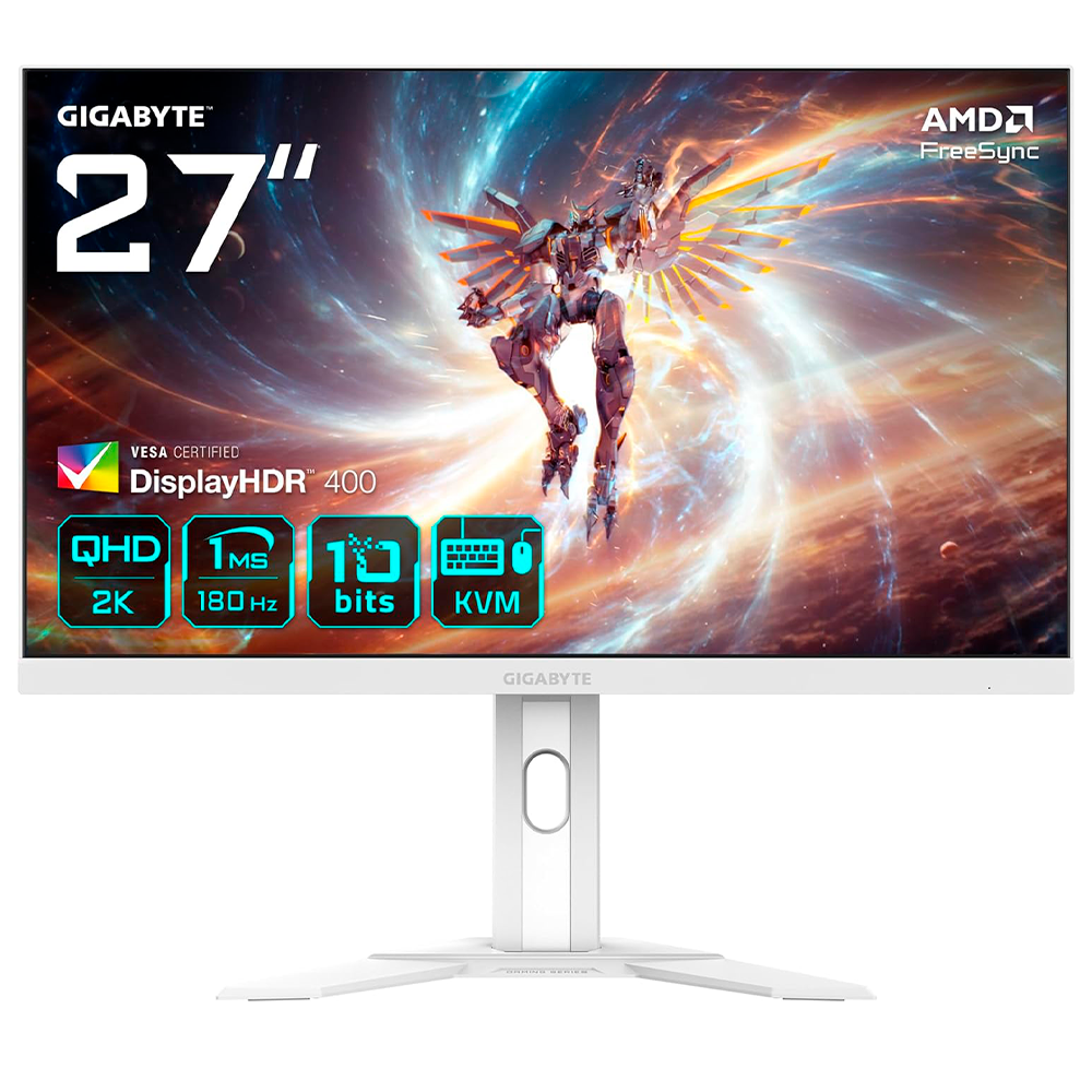 Monitor Gamer Gigabyte M27QA Ice 27 180Hz 1ms 2560x1440 QHD Monitor Gamer Gigabyte M27QA Ice 27 180Hz 1ms 2560x1440 QHD