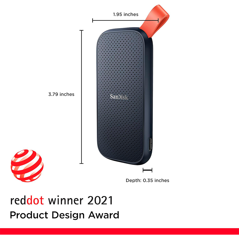 Unidad Externa de Estado Sólido SanDisk Portable / 2TB / Hasta 800MB/s / USB-C / USB 3.2 Gen 2 ...