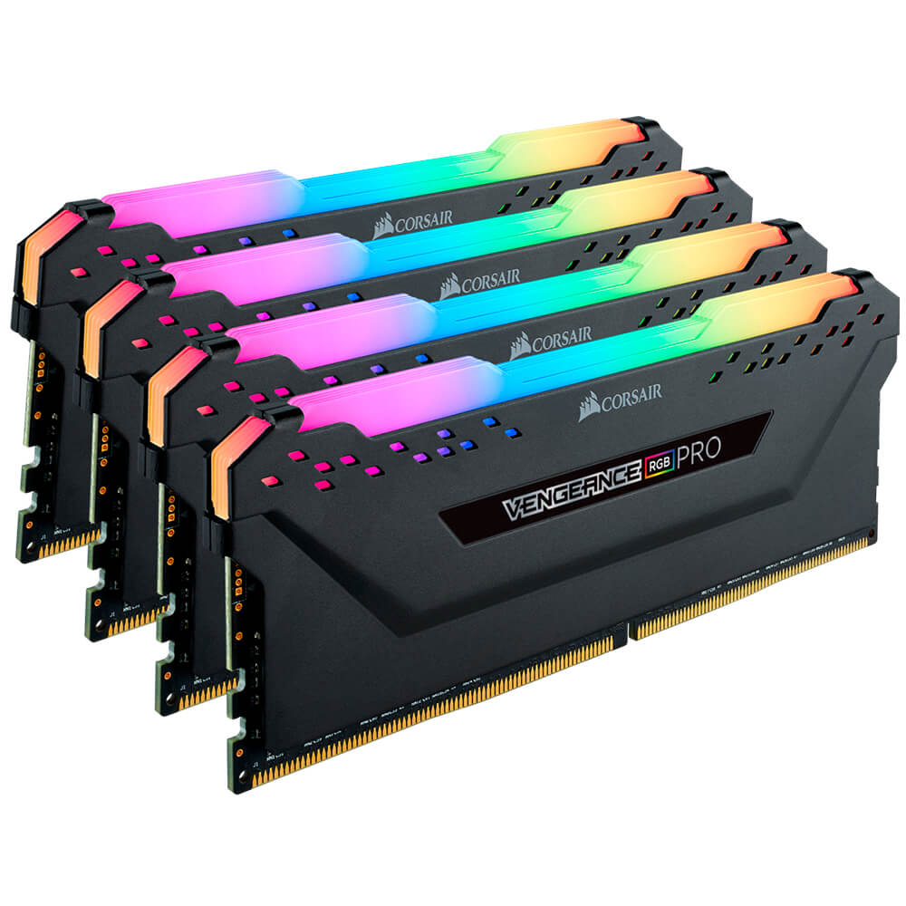 Memoria RAM DDR4 32GB 2666MHz Corsair Vengeance RGB PRO 4x8GB Negras Memoria RAM DDR4 32GB 2666MHz Corsair Vengeance RGB PRO 4x8GB Negras