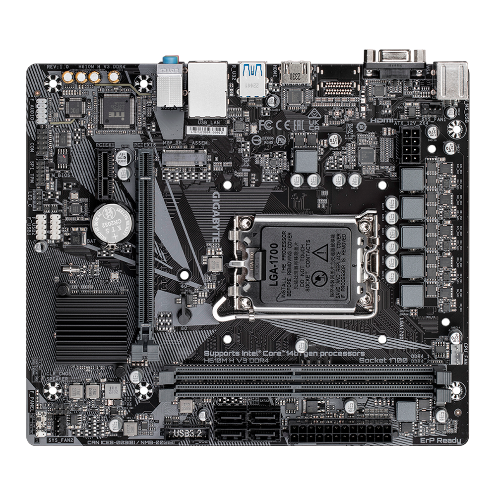 Tarjeta Madre Gigabyte H610M H V3 / Micro-ATX / LGA1700 / Intel H610 ...