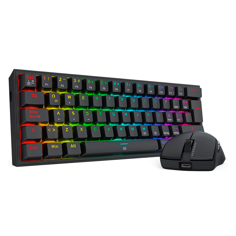 Kit Gamer Teclado y Mouse Redragon S143 Teclado Fizz K617 RGB / Mouse ...