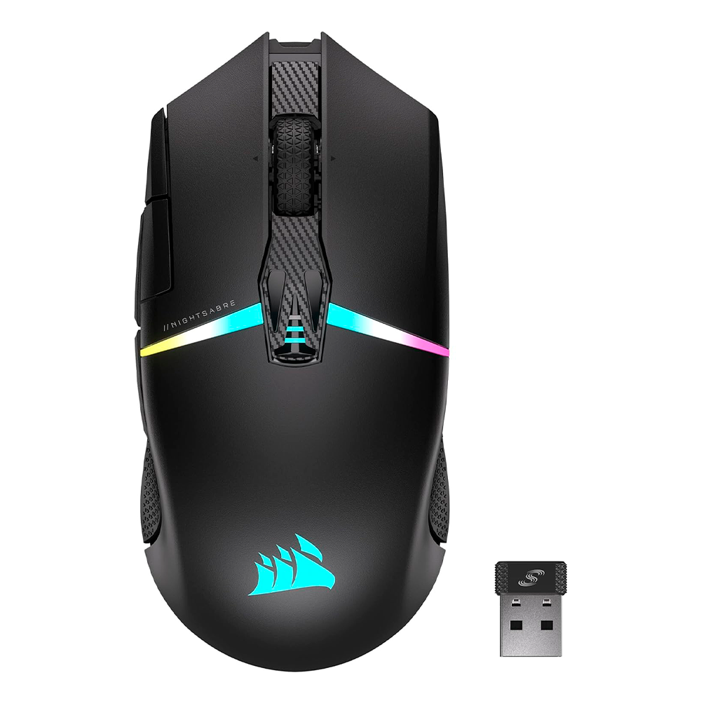 Mouse Gamer Corsair NIGHTSABRE Wireless RGB / 26,000 dpi / 11 Botones ...