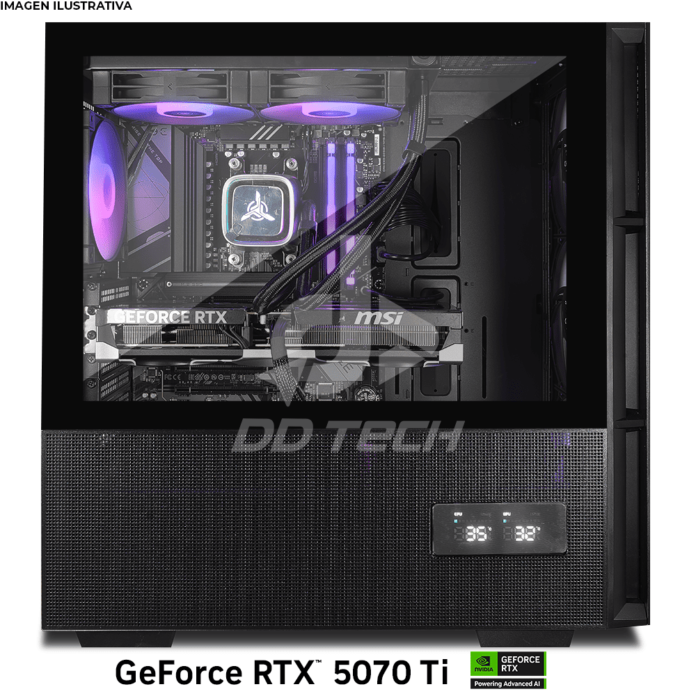 Computadora PRIDE GAMING MONKEY / NVIDIA GeForce RTX 5070 TI / AMD ...