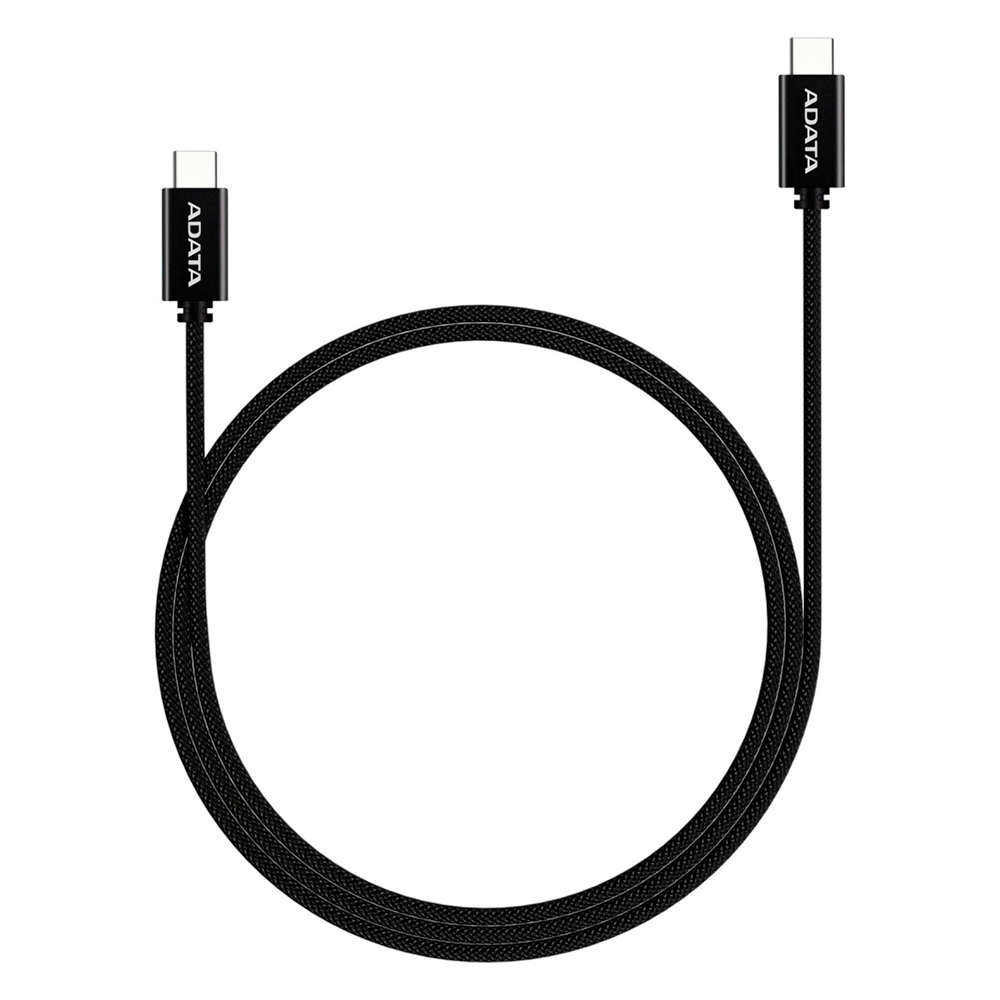 Cable USB-C ADATA CACCU3-100W-100AN-BK / USB Tipo C a USB Tipo C / 1m / Negro / CACCU3-100W ...