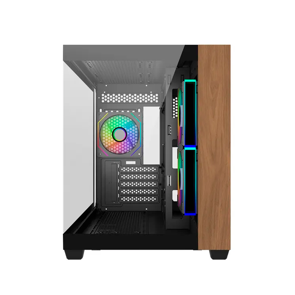 Gabinete Gamer Cooler Master Elite 481 Wood / Micro-ATX/Mid-Tower ...
