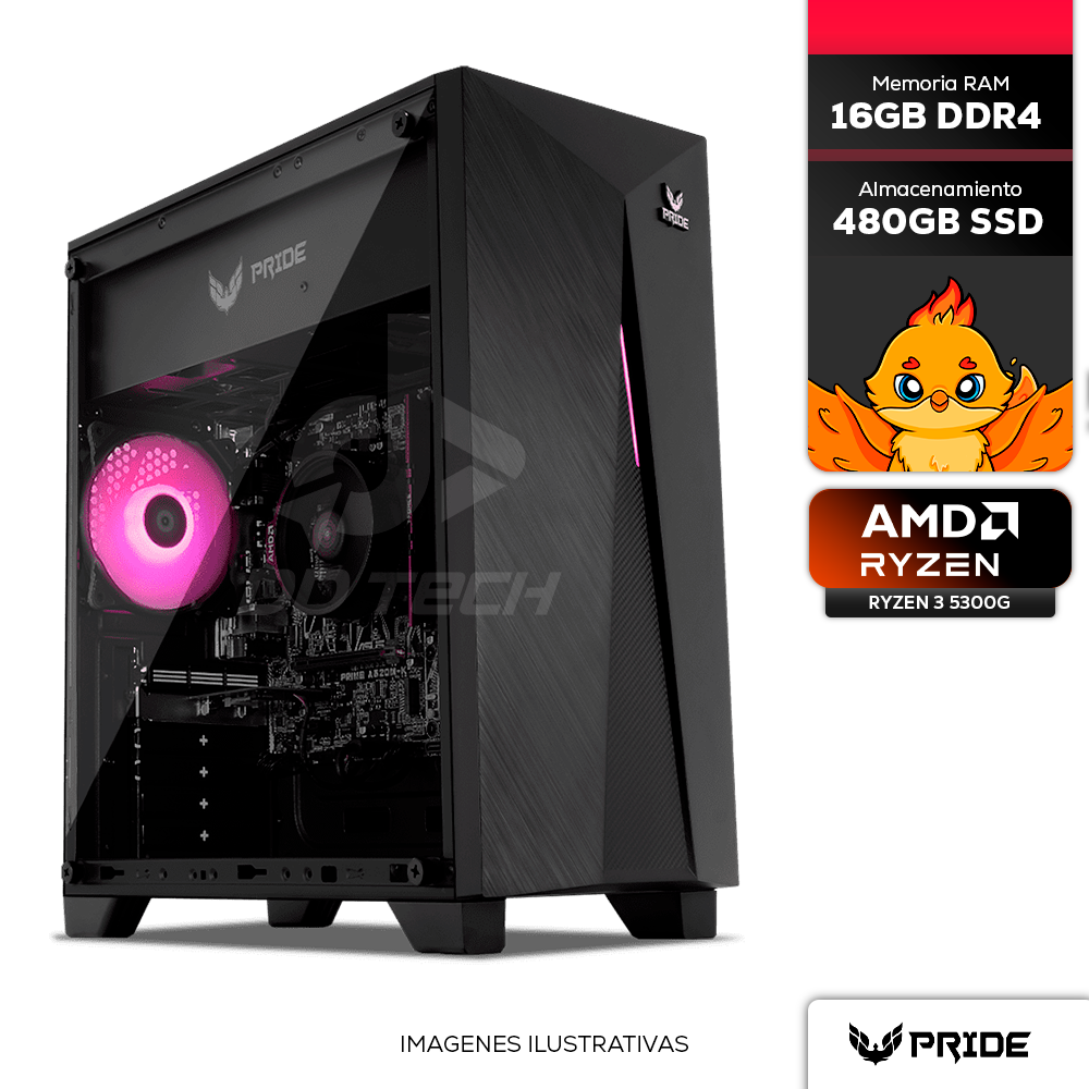 Computadora PRIDE GAMING PANTHERA / AMD RADEON GRAPHICS / AMD Ryzen 3 ...