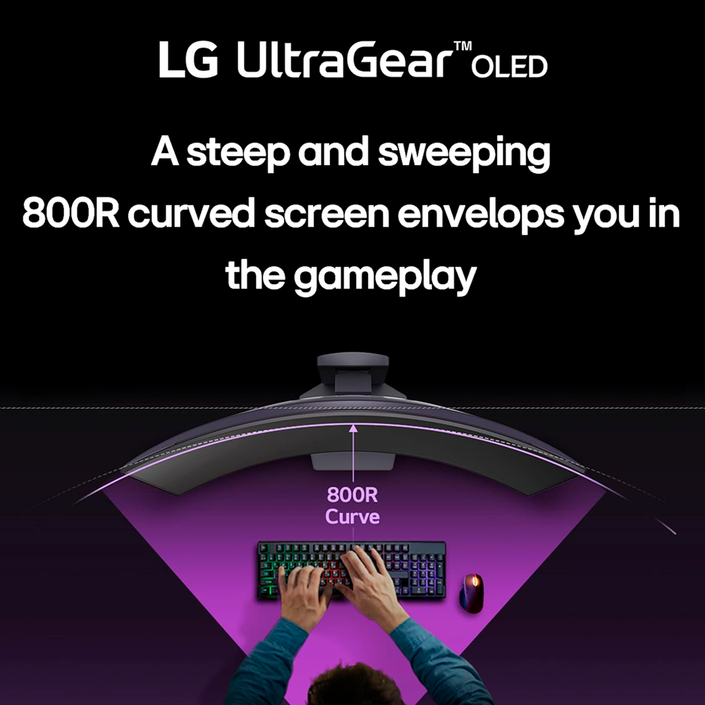 Monitor Curvo Gamer LG 34GS95QE / 34” / WQHD 1440p / Ultragear OLED / 800R / 240Hz / 0.03ms ...