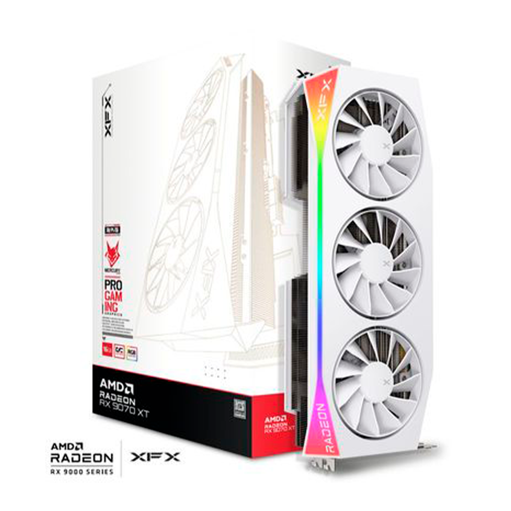 Tarjeta de Video XFX RX 9070 XT MERCURY OC Edition / AMD Radeon / 16GB / 256-bit GDDR6 / PCI ...