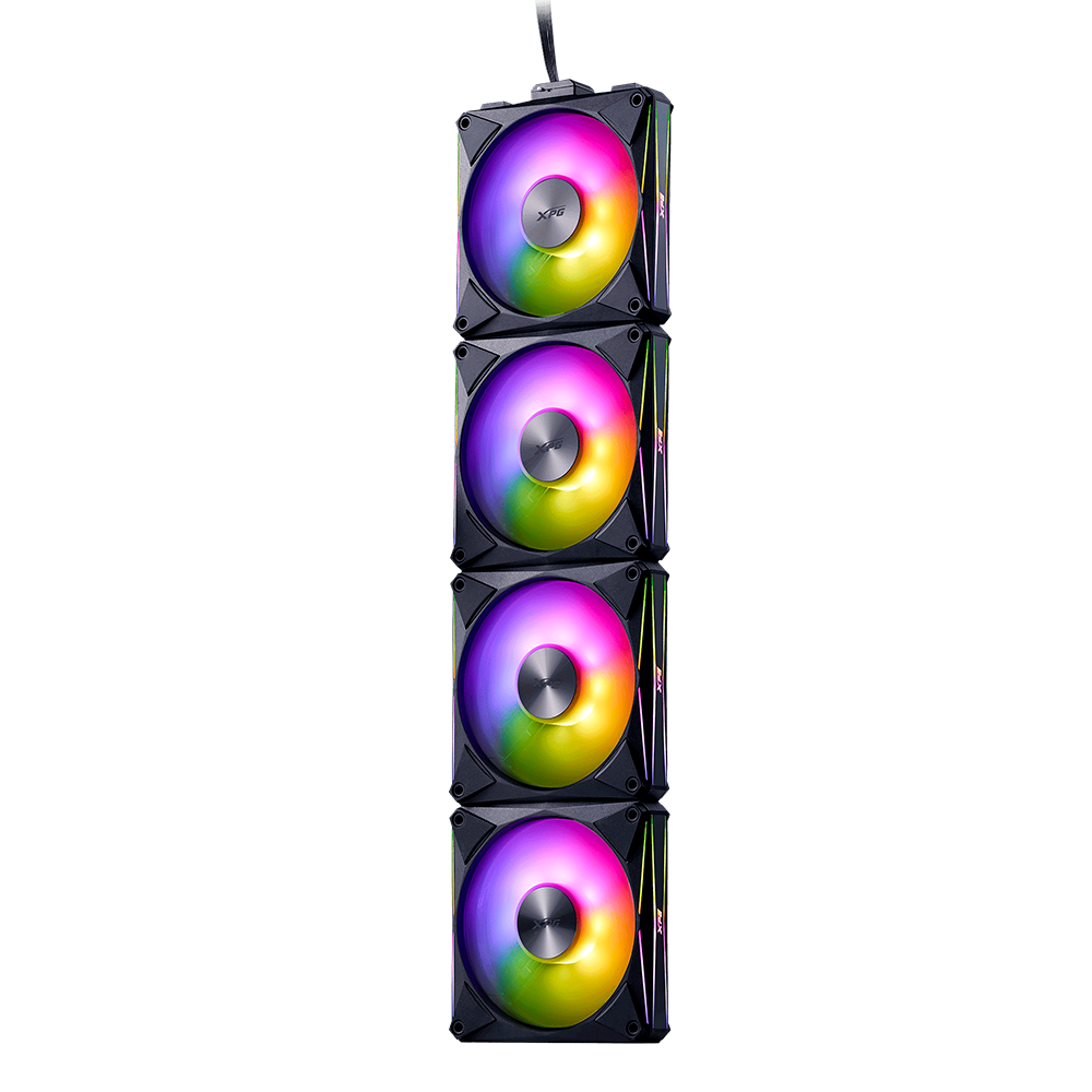 Kit de 4 Ventiladores Magneticos XPG Hurricane Mag RGB / 120mm / RGB ...